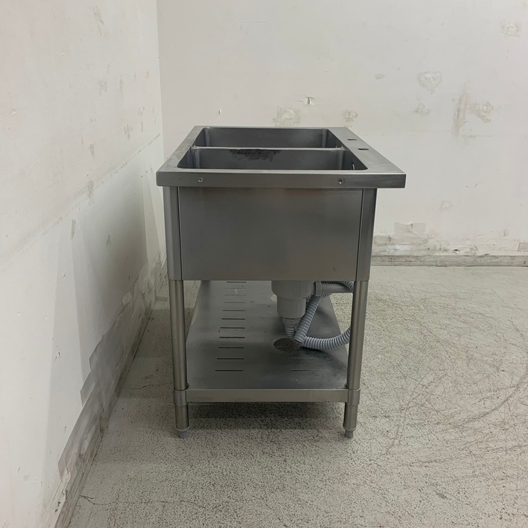 【ただいま商談中】【中古】 A08751 2槽シンク バックガード無しタイプ ステンレス 流し台 W900 x D600 x H800 mm 【業務用】【厨房用】【家財おまかせ便】 | 板金 ...