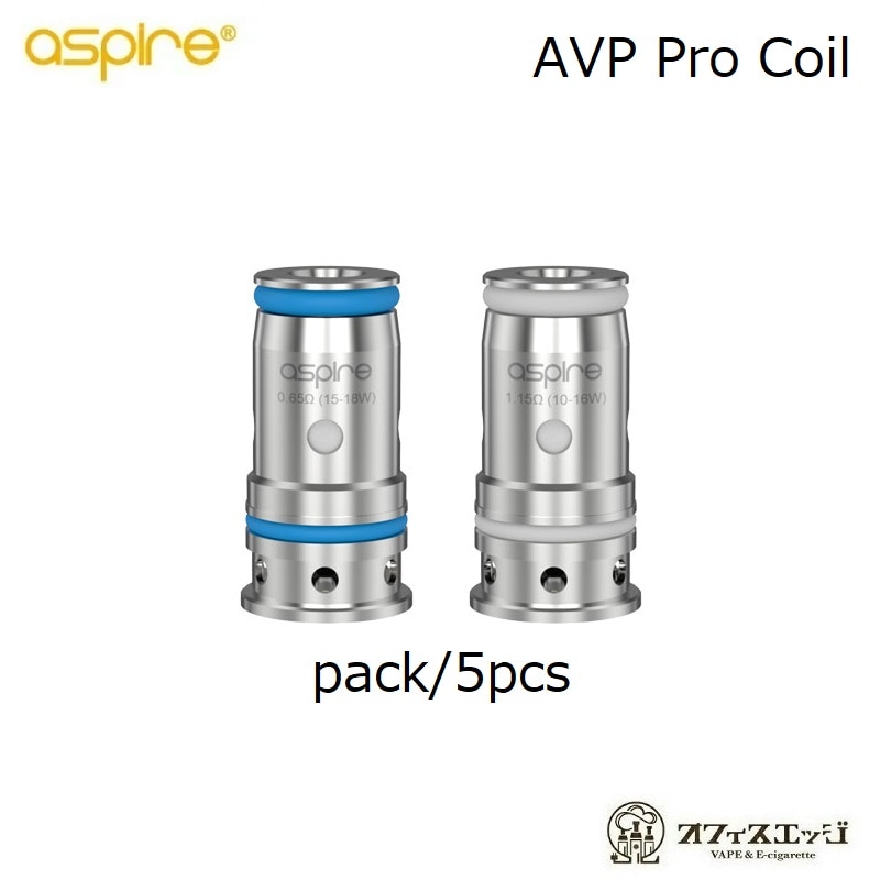 Aspire AVP Pro Coil 交換用コイル 5pcs/Zero. G pod kitなどに/アスパイア/スペア 予備 交換コイル ...