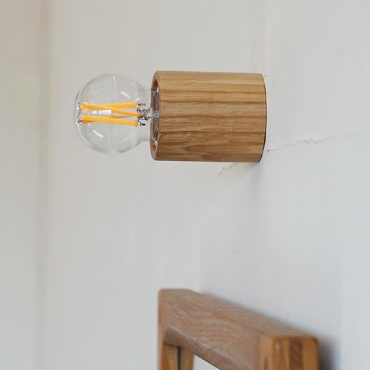 ★ウッドレセップカバー シリンダー／スロープ | 照明器具,ソケット,ブラケットライト | エジソンバルブLED公式ショップ