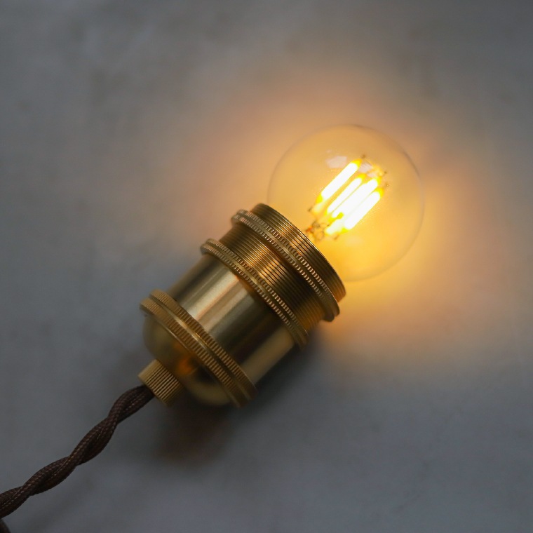 ポルカ E26 ブラスソケット 300cm | 照明器具,ソケット,ペンダントライト | エジソンバルブLED公式ショップ