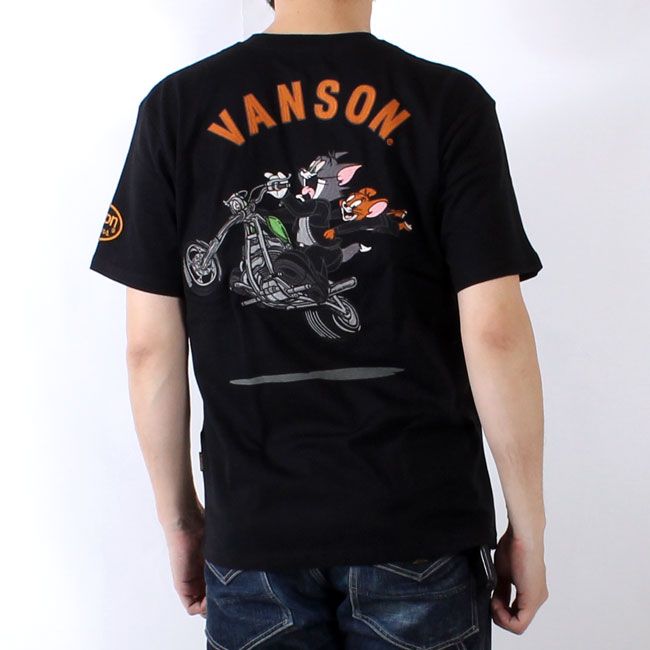 VANSON(バンソン) トム&ジェリーコラボ刺繍天竺Tシャツ / TJV-2511