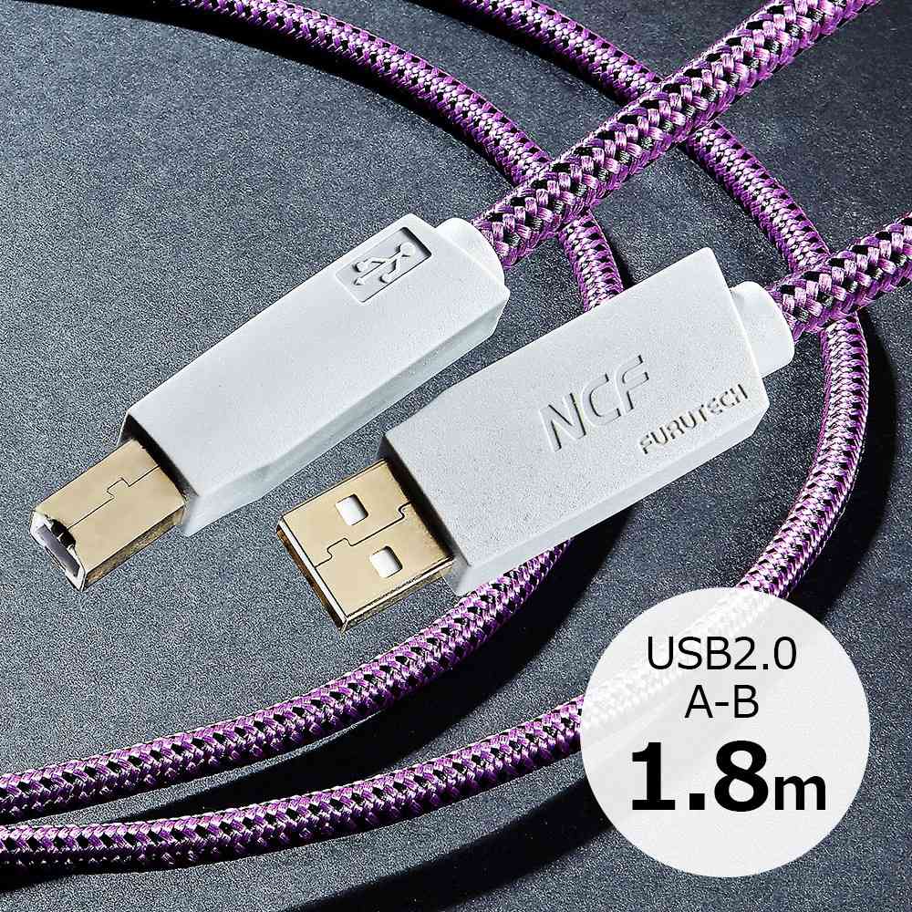 FURUTECH - GT2 NCF USB-B-1.8M（1本）（USB2.0・A-B・1.8m）USBケーブル《e》【メーカー直送品（代引不可）・納期は確認後ご連絡】｜e.オーディオ逸品館