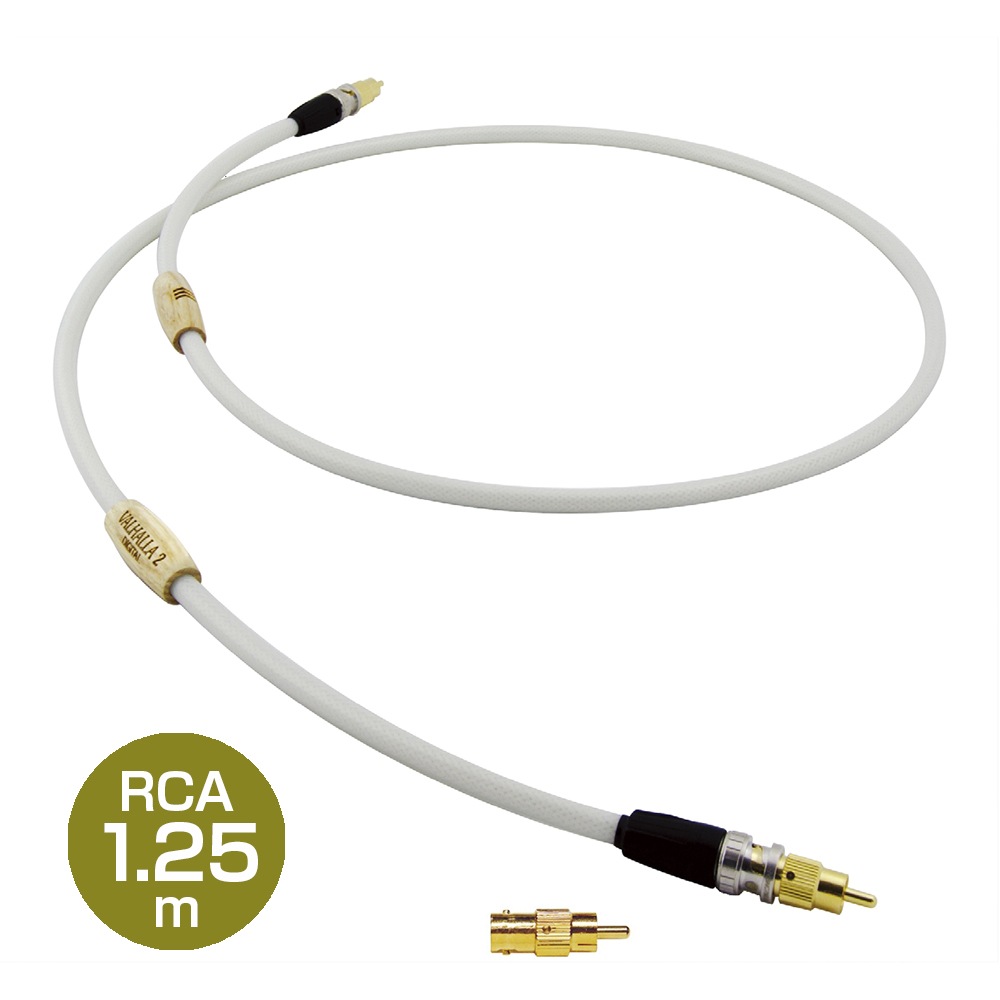 NORDOST - Valhalla2 Digital RCA/BNC/1.25m（1本）両端RCA（BNC/RCA変換コネクタ付）デジタルケーブル 2VHD1.25MR《e》【メーカー直送品 ...