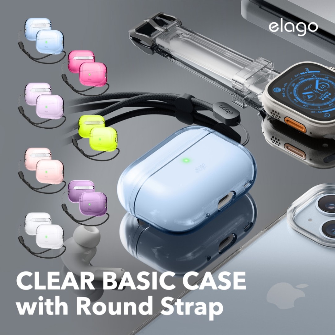 elago CLEAR BASIC CASE with Round Strap for AirPods Pro 2nd | すべての商品 ...