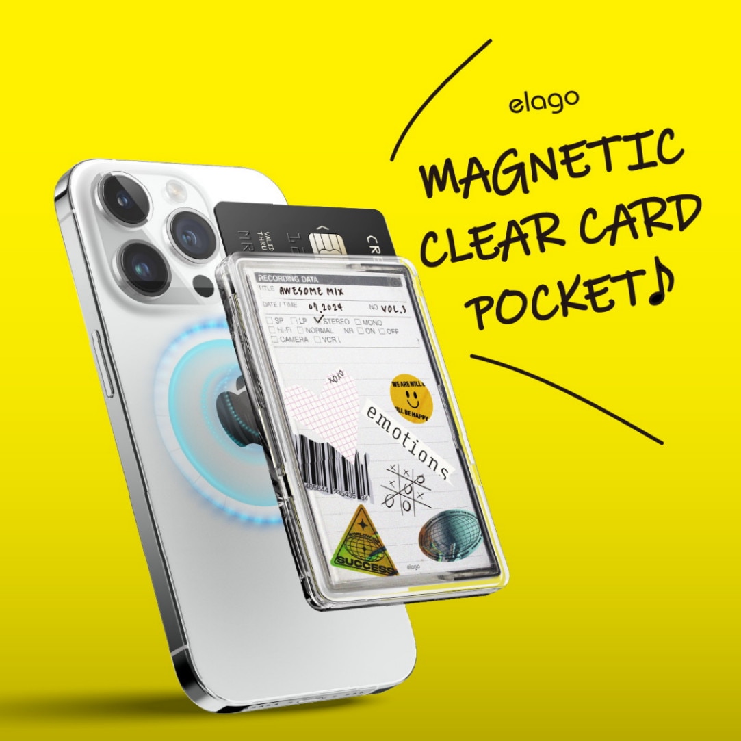 elago MAGNETIC CLEAR CARD POCKET A for MagSafe Charger | MAGSAFE ...