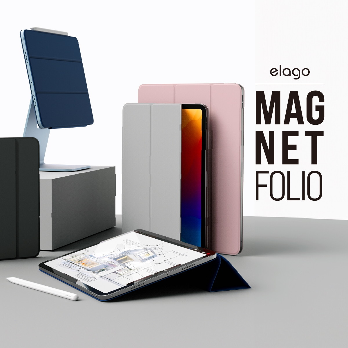 elago MAGNET FOLIO for iPad Pro 13 (2024) | すべての商品 | elago 日本公式 オフィシャルストア