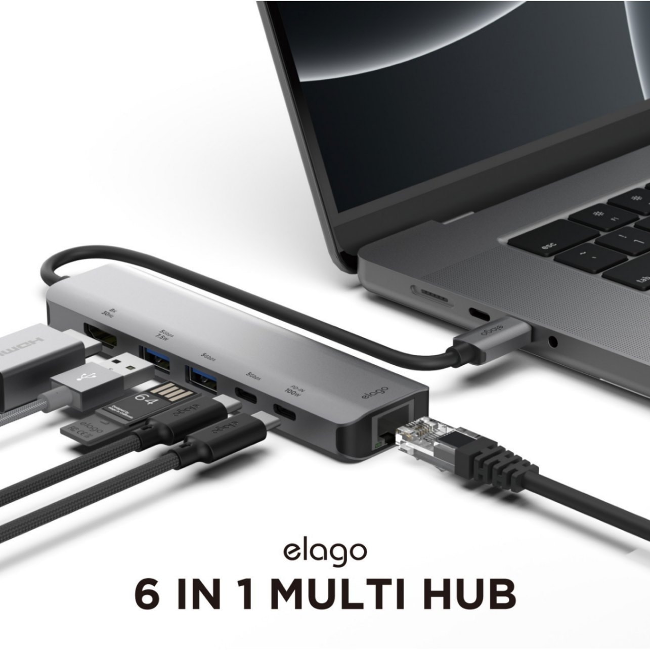elago 6 IN 1 MULTI HUB for Type-C Port | すべての商品 | elago 日本公式 オフィシャルストア