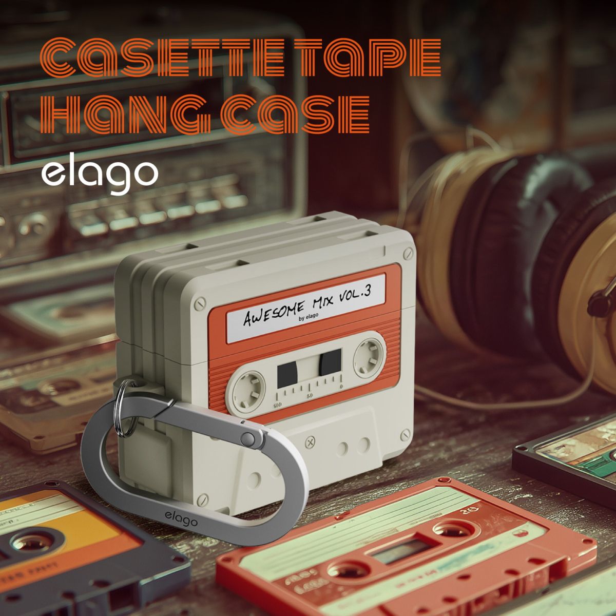 elago CASSETTE TAPE HANG CASE Z for AirPods Pro 3rd | すべての商品 | elago 日本 ...