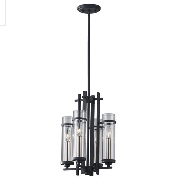 【GENERATION LIGHTING】アメリカ・FEISS Collection デザインシャンデリア「Ethan」4灯(W304× ...