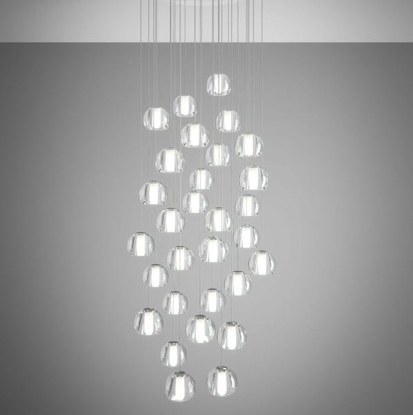 【Fabbian】イタリア デザイン照明 ペンダントライト「MULTISPOT BELUGA」30 クリア（W490mm） | EL JEWEL