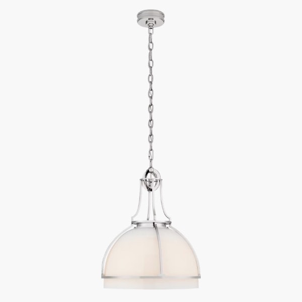 【Visual Comfort】アメリカ・デザイン照明 シャンデリア「Gracie Large Dome Pendant」LED・シルバー ...