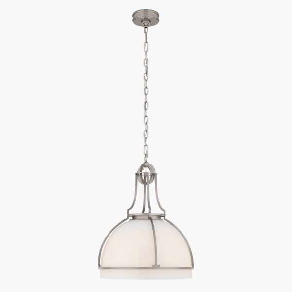 【Visual Comfort】アメリカ・デザイン照明 シャンデリア「Gracie Large Dome Pendant」LED・ホワイト ...