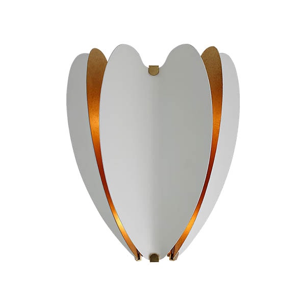 【Visual Comfort】アメリカ・ウォールライト「Danes Small Sconce」2灯・ホワイト・ゴールド（W228×D152× ...