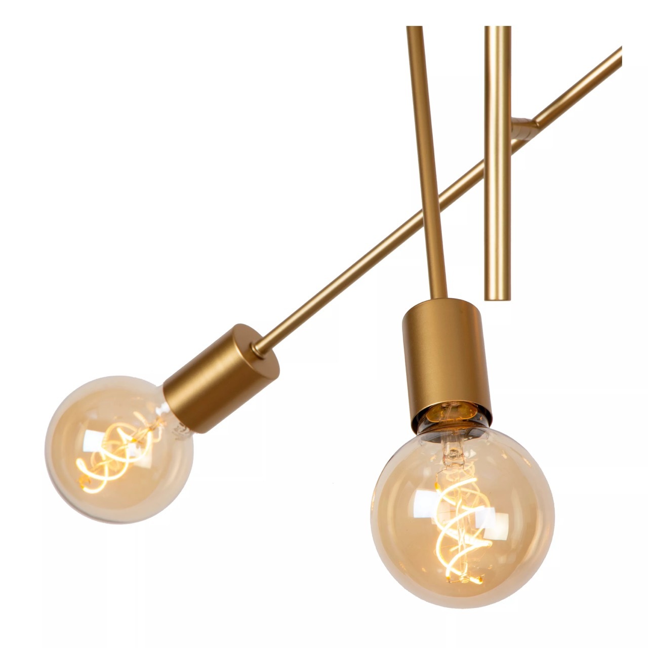 【LUCIDE】ベルギー デザイン照明 シーリングライト「LESTER」Gold 6灯（W590×D590×H830mm） | EL JEWEL