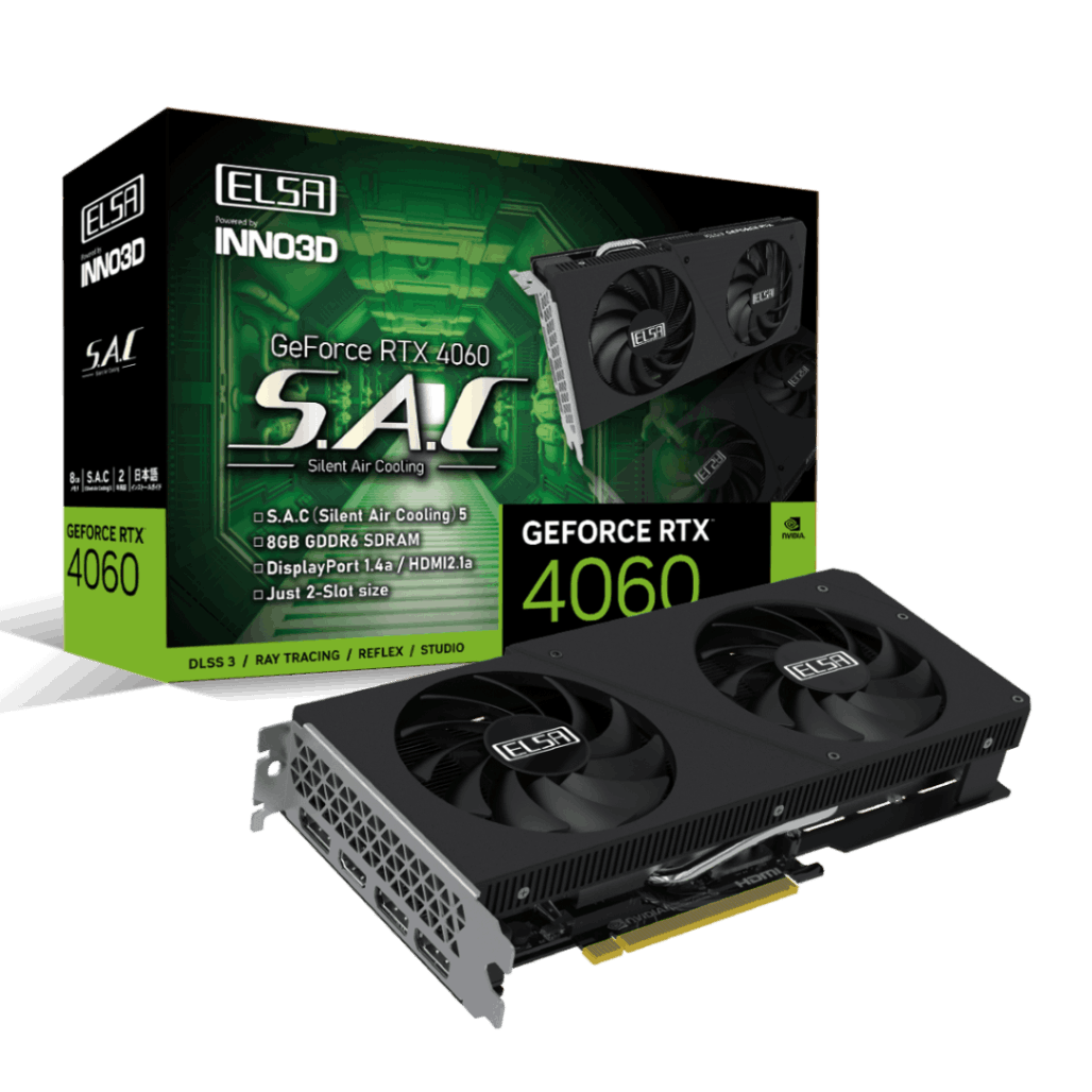 INNO3D GEFORCE RTX 4060 TWIN X2 OC WHITE (IN40603R) | 全ての商品 | ELSA ONLINE