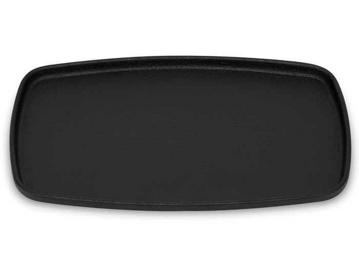 ステーキ皿 プレート 焼物 グリルパン 鉄鋳物 IH対応 中国産 ごくうまグルメ IHハンバーグプレートBIG 1P 木台 ハンドル付 横23.5×奥行15×高さ1.3cm 重量約1.5kg ...