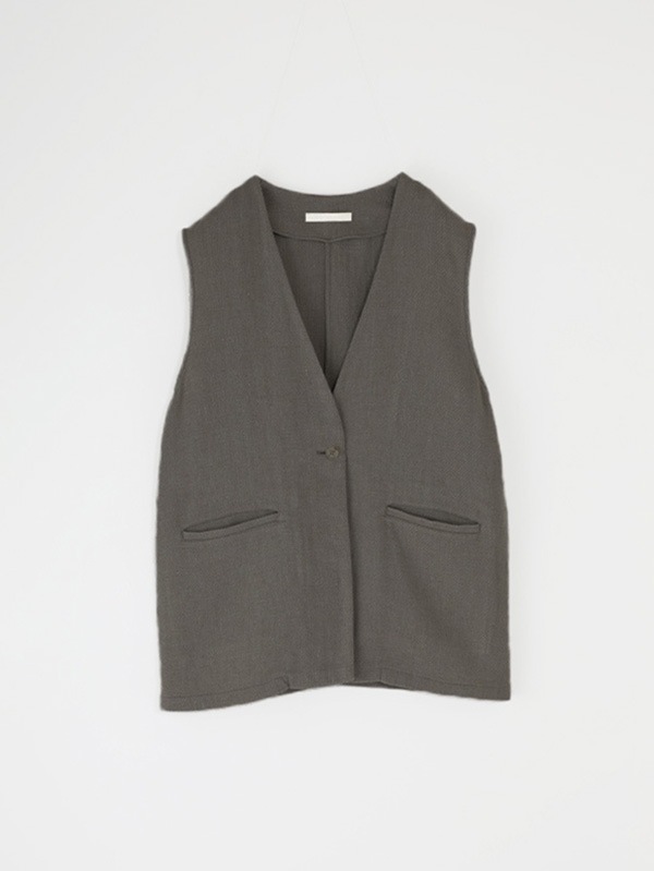 evam eva｜linen wool vest｜ladies',outer