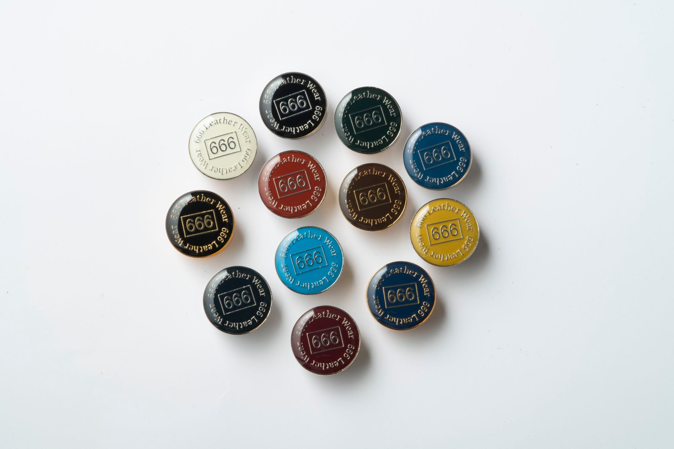 ORIGINAL DOT BUTTON (666LOGO)｜『666』パンクロックファッションの通販