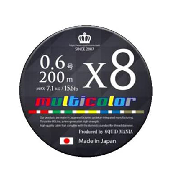 スクイッドマニア（SquidMania）X8-PE【NEWマルチカラー】0.6号-200m | すべての商品 | フィッシングドラゴンズ