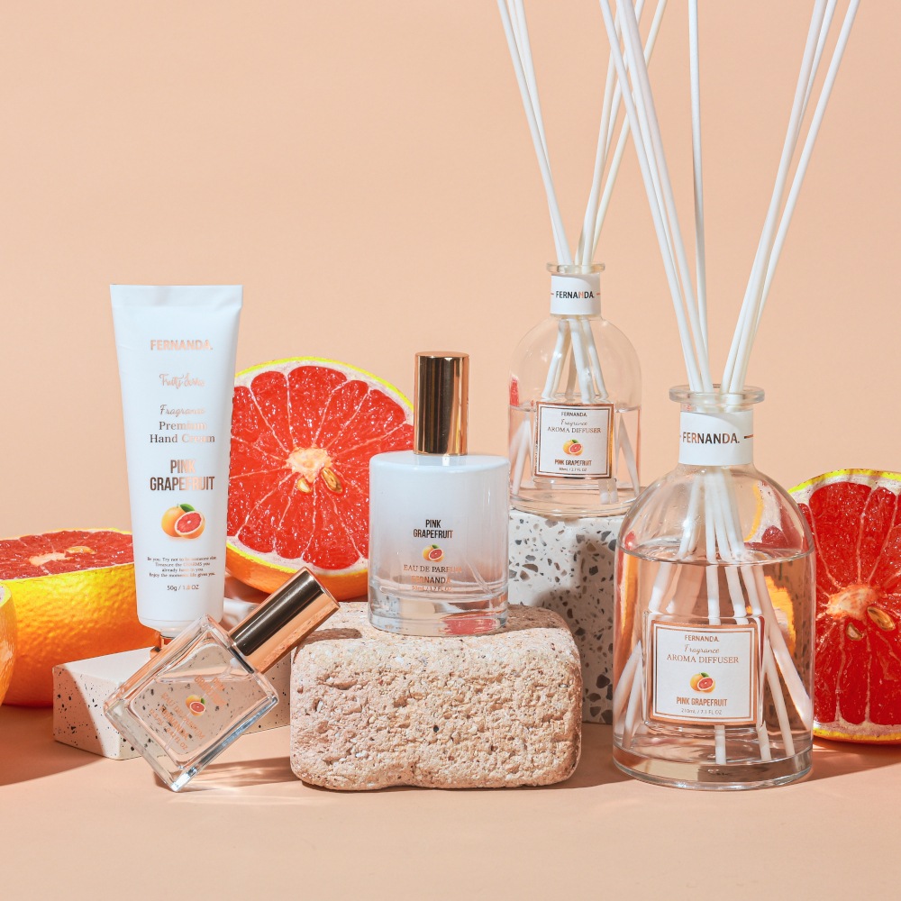 フレグランスアロマディフューザー210ml（ピンクグレープフルーツ）/Fragrance Aroma Diffuser 210ml (Pink Grapefruit) / FERNANDA JAPAN