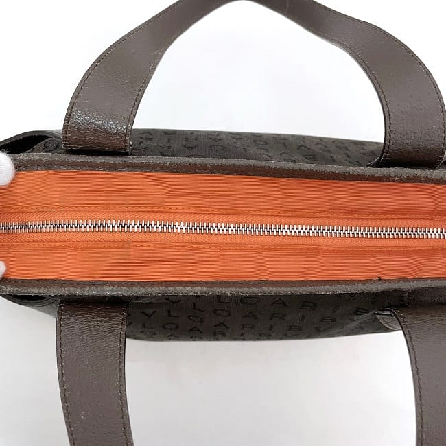 ブルガリ トートバッグ ロリータ ec-23120 ブラウン ロゴマニア 軽い