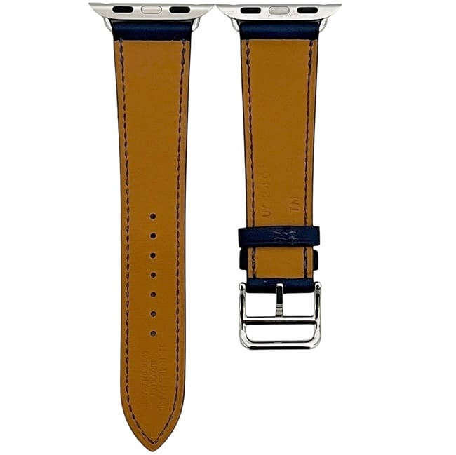 エルメス アップルウォッチ 替えバンド ネイビー 美品 40mm用 レザー 中古 Ｙ刻印 2020年製 HERMES 時計 紺色 Apple Watch ブレス 交換 バンド レディース メンズ 交換用 定番 人気 シンプル 時計パーツ エルメス アップルウォッチ 替えバンド ネイビー 美品 40mm用 レザー