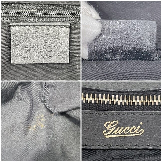 グッチ トートバッグ ec-23429 ブラック GGキャンバス 141470 美品