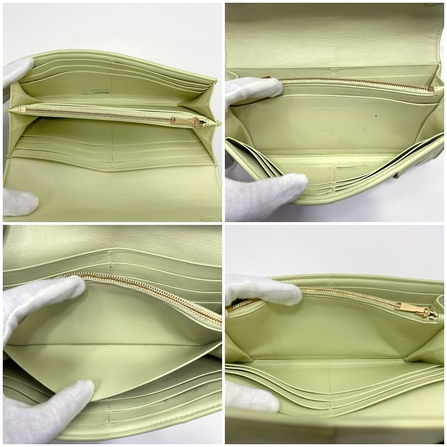 ボッテガヴェネタ 二つ折り 長財布 ec-23552 ライトイエロー カセット