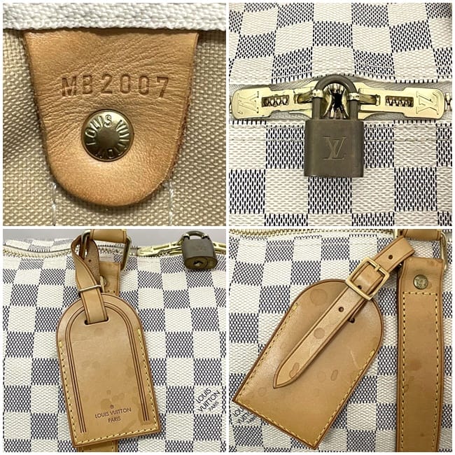 ルイ ヴィトン ボストンバッグ キーポル 50 ec-22816 ホワイト グレー