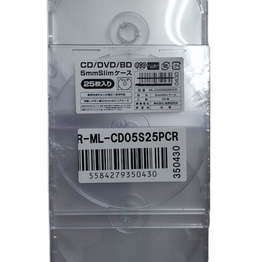 ＊訳アリ品【リファービッシュ】【100枚まとめ買い】 MAG-LAB CD/DVD/BD 1枚収納 5mmスリムケース 25枚×4個 R-ML-CD05S25PCR | 記録メディア,記録 ...