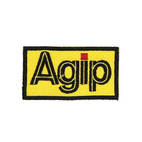 Agip ロゴワッペン(イエロー)【3.8×6.9cm】｜ラテン車の雑貨とパーツ通販 FLATOUT
