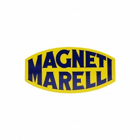 MAGNETI MARELLI ステッカー【S】(イエロー×ブルー)｜ラテン車の雑貨とパーツ通販 FLATOUT