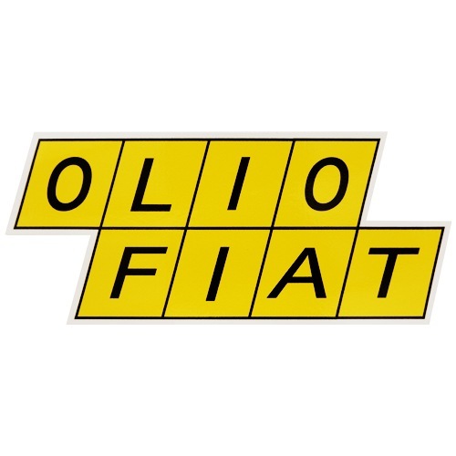 OLIO FIAT ステッカー【L】(イエロー)｜ラテン車の雑貨とパーツ通販 FLATOUT
