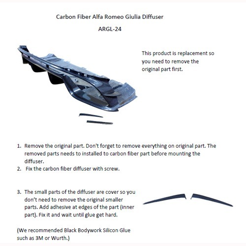KOSHI GIULIA QVカーボンリアディフューザー｜ラテン車の雑貨とパーツ通販 FLATOUT
