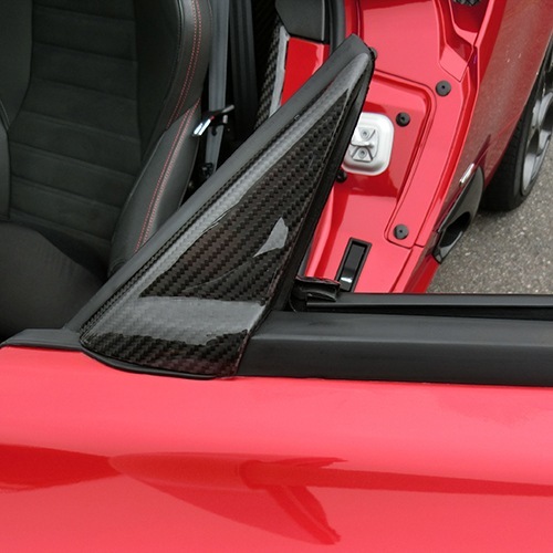 KOSHI 4C カーボン トライアングルドアカバー(前側)｜ラテン車の雑貨とパーツ通販 FLATOUT