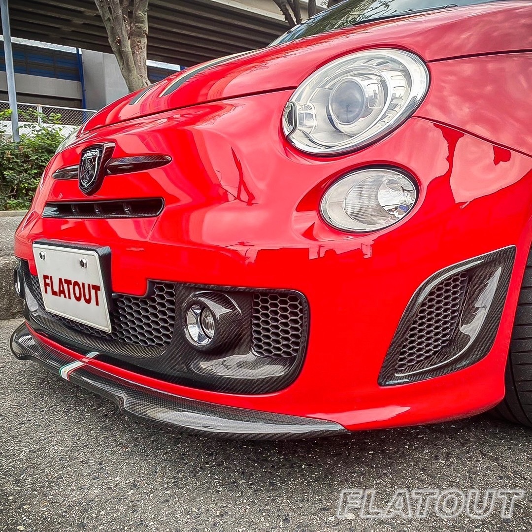 KOSHI ABARTH( シリーズ3まで)カーボンフロントグリルカバー｜ラテン車の雑貨とパーツ通販 FLATOUT