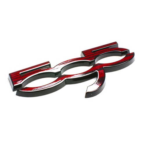 EVE DESIGN ABARTH 500 to 595 エンブレムトランスフォーマー(フェイクウッド)｜ラテン車の雑貨とパーツ通販 FLATOUT