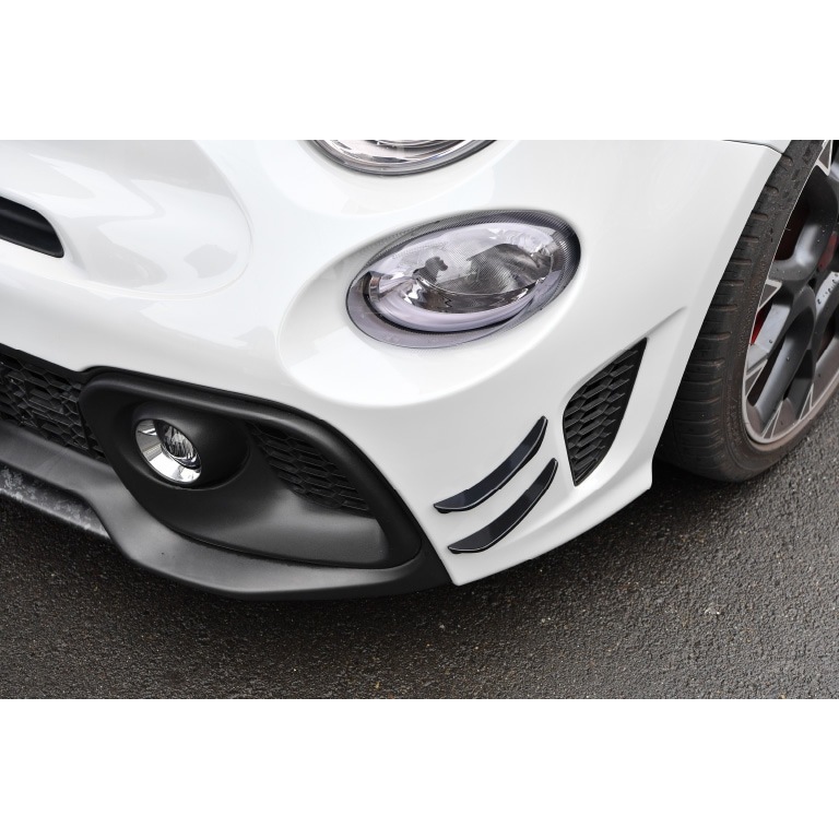 core OBJ ABARTH 595/695 エアロフリックカナード 2set ピアノブラック【左右各2】｜ラテン車の雑貨とパーツ通販 FLATOUT