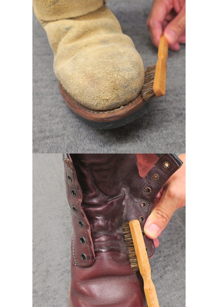 レッドウィング ウエルトブラシ 98001 RED WING WELT BRUSH 国内正規品 純正ケア用品 馬毛 レザークリーム クリーム ...