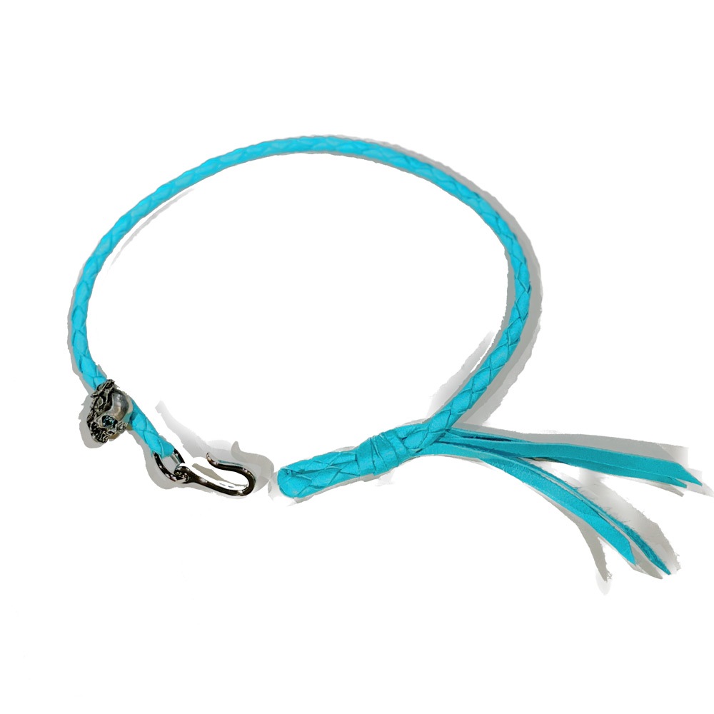 MP1406RP23 HORSE HIDE LEATHER Braided 2Roll Bracelet #84 Turquoise ...