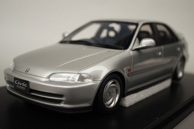 新品19D02-07 onemodel 1/18 ホンダ Civic EG9 High wing Ver. Silver, Boost ...