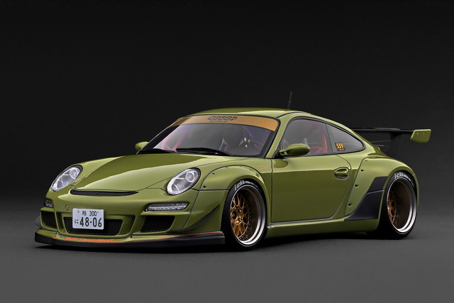 予約 IG3960 イグニッションモデル 1/18 RWB 997 Green , Boost Gear ミニカー通販