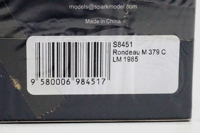 1/43 S8451 スパーク Rondeau ロンドー M 379 C LM 1985 #104 M.Dubois-H.Striebig-N ...