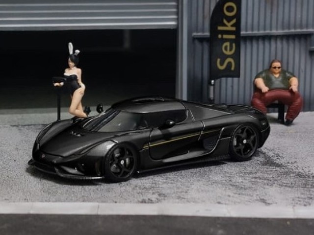 予約 Seiko JG 1/64 ケーニグセグ レゲーラ Koenigsegg Regera Metallic Black, Boost ...