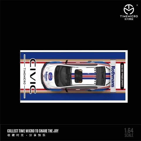 予約 TM645717 TimeMicro TM 1/64 ホンダ シビック Honda Civic Type-R FD2 Rothmans #1, Boost Gear ミニカー通販