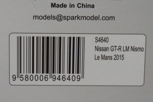 1/43 スパーク S4640 日産 Nissan GT-R LM Nismo Le Mans 2015 T.Matuda #21 ...