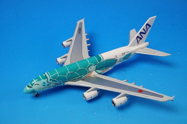 1/500 A380-841 ANA FLYING HONU ANA エメラルドグリーン WiFiレドーム･ギアつき JA382A [NH50092] 全日空商事/中古 ...