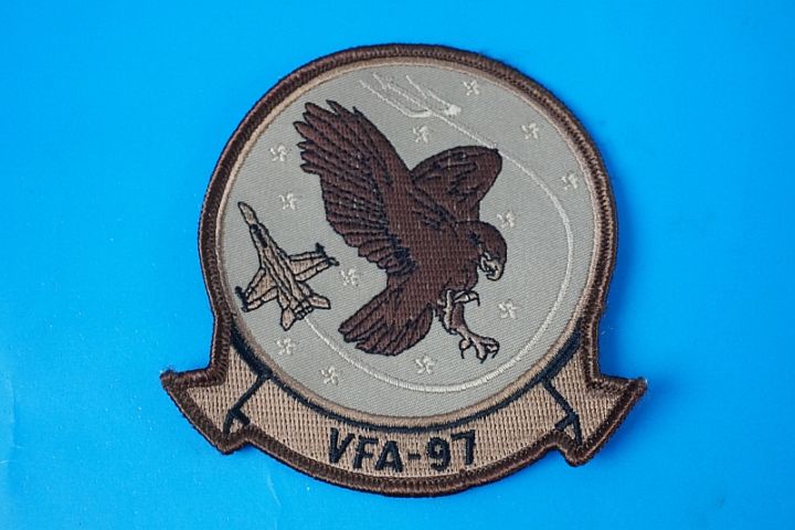 ワッペン USN アメリカ海軍 VFA-97/第97攻撃飛行隊 ウォーホークス ロービジ ベルクロなし/中古｜｜飛行機模型 通販専門 エルロン