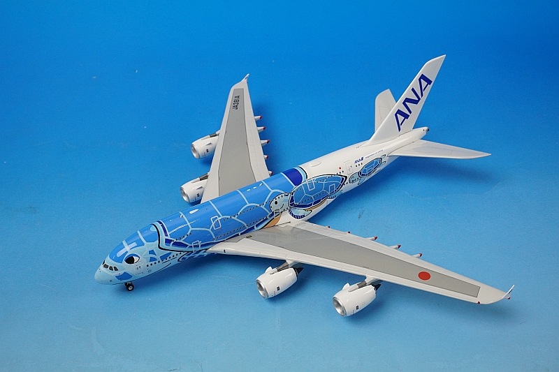 1/400 A380-800 ANA FLYING HONU Lani ブルー・エメラルドグリーン・サンセットオレンジ JA381A JA382A JA383A 3機セット [04386 ...