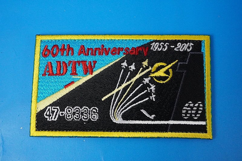 ワッペン JASDF 航空自衛隊 ADTW 飛行開発実験団 F-4 ファントム #47-8336 1955-2015 60周年記念 角形 ...